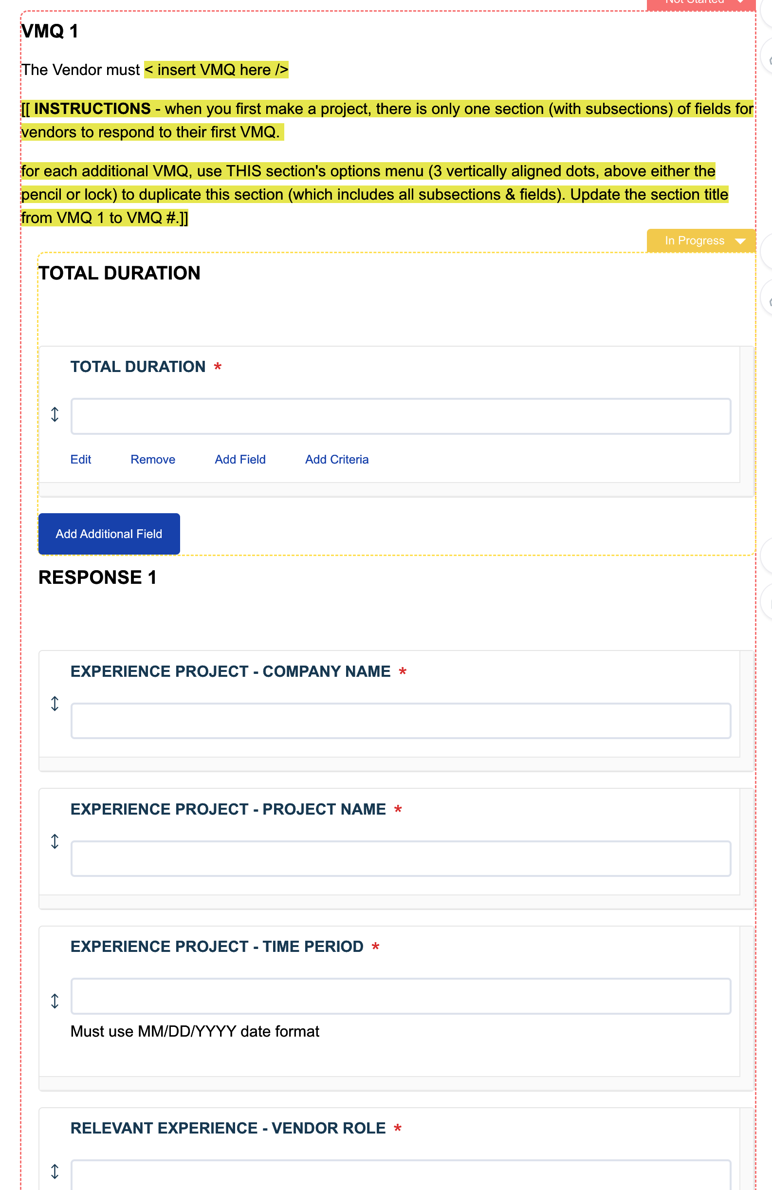 Solicitation Builder